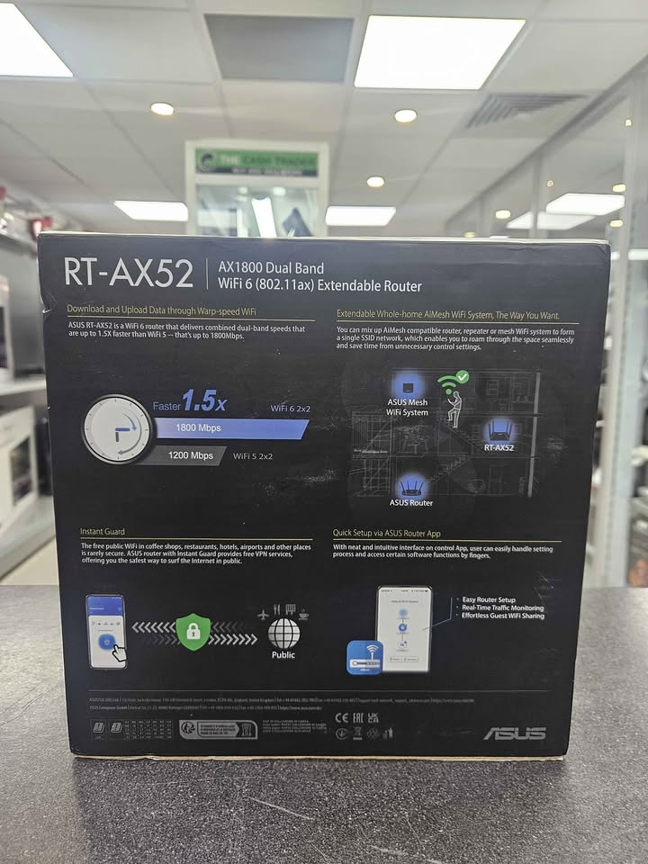 Pre-owned ASUS RT-AX52 (AX1800) Dual Band WiF - Own4Less